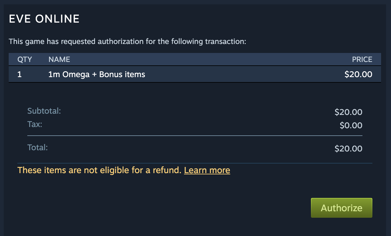 How to Buy Omega Using Steam Wallet – EVE Online