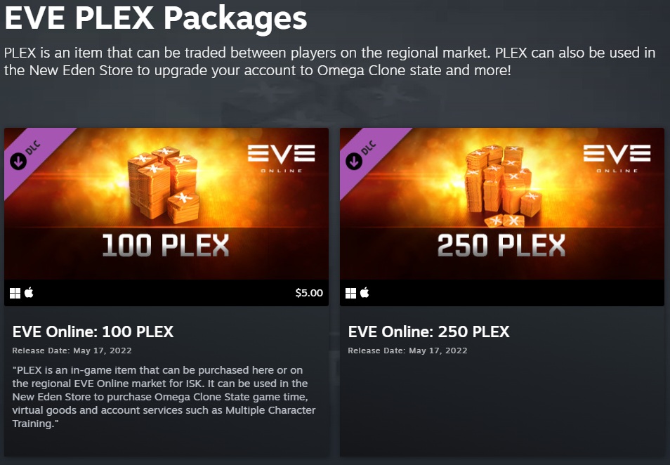 Buying PLEX via Steam – How It Works – EVE Online