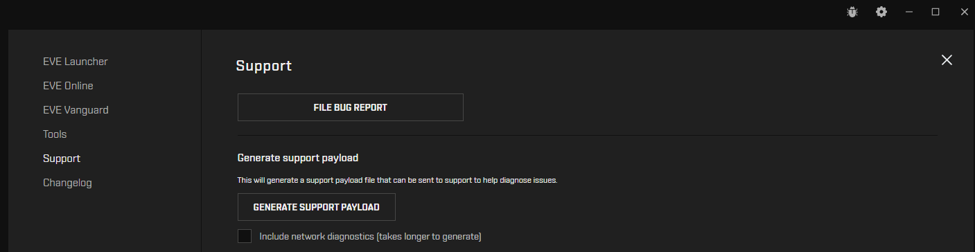 EVE Online launcher – EVE Online