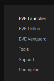 EVE Online launcher – EVE Online