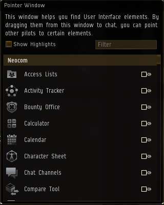 Pointer Window – EVE Online