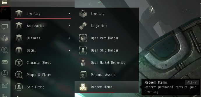 Redeeming Items – EVE Online